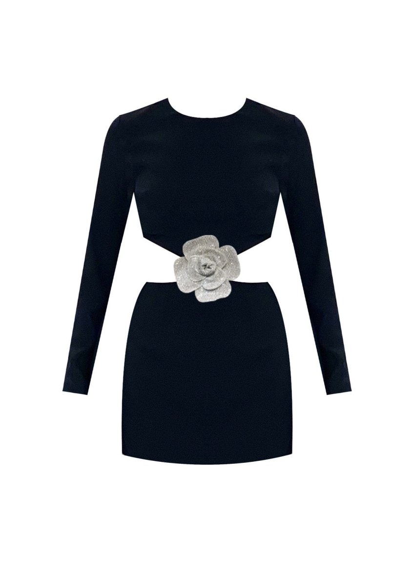 Marcella Rose Dress - Black ⋆ Gigii's